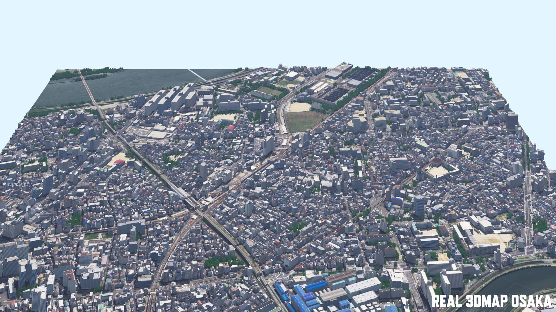 大阪エリア VR/デジタルツイン向け 3D都市モデル販売 REAL 3DMAP OSAKA | 株式会社キャドセンター